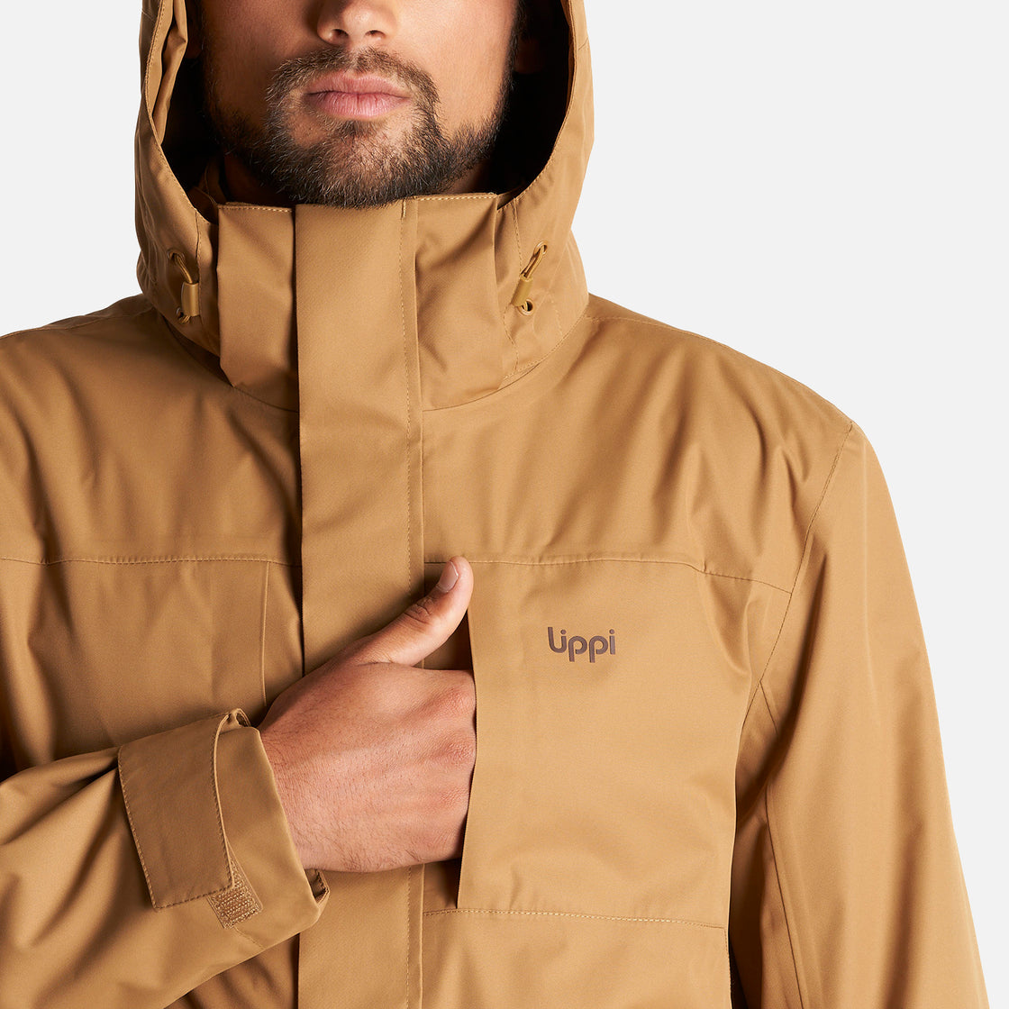 Chaqueta Hombre Tres Cruces Fusion-3 Hoody Jacket Mostaza Oscuro Lippi ...
