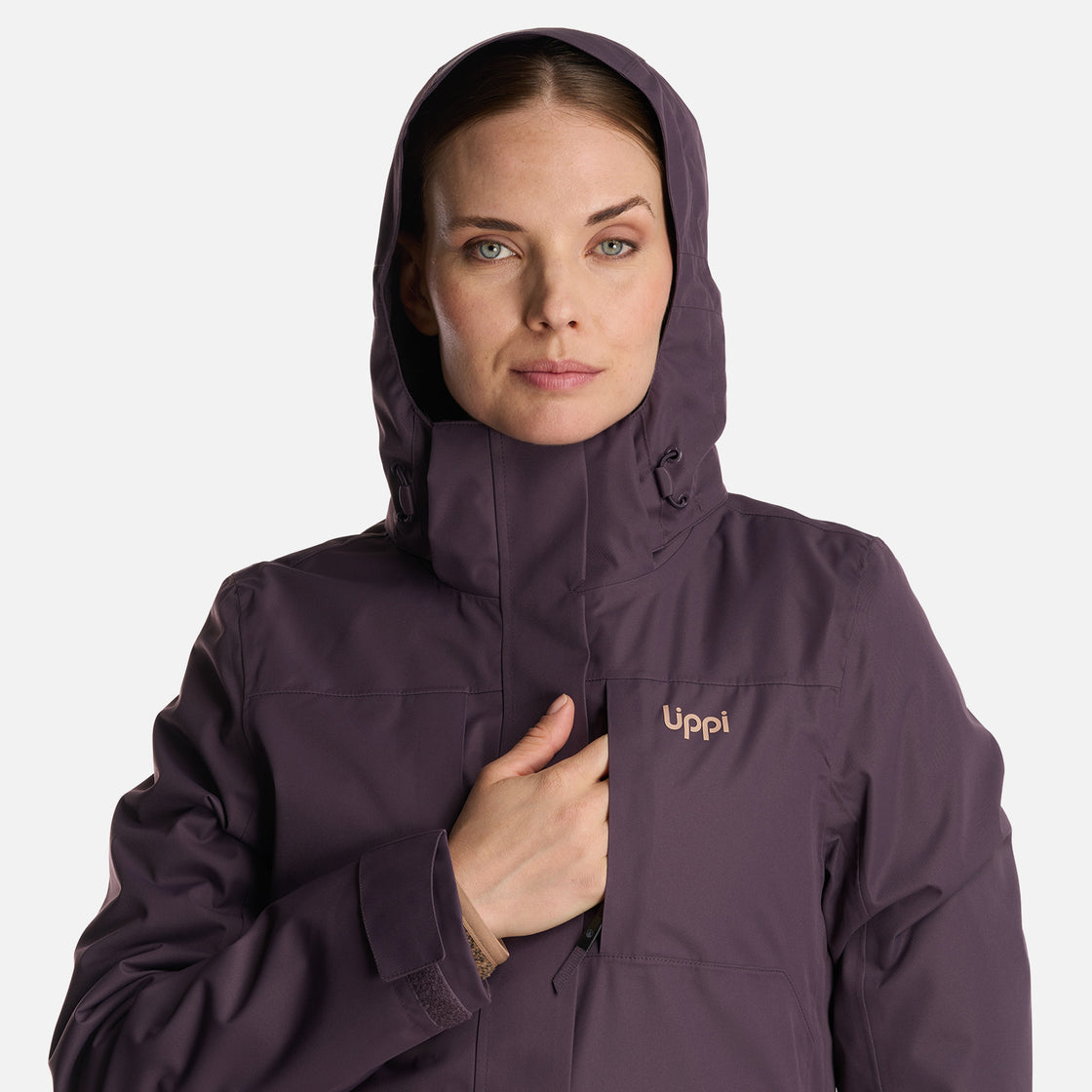 Chaqueta Mujer Tres Cruces Fusion-3 Hoody Jacket Morado Oscuro Lippi ...