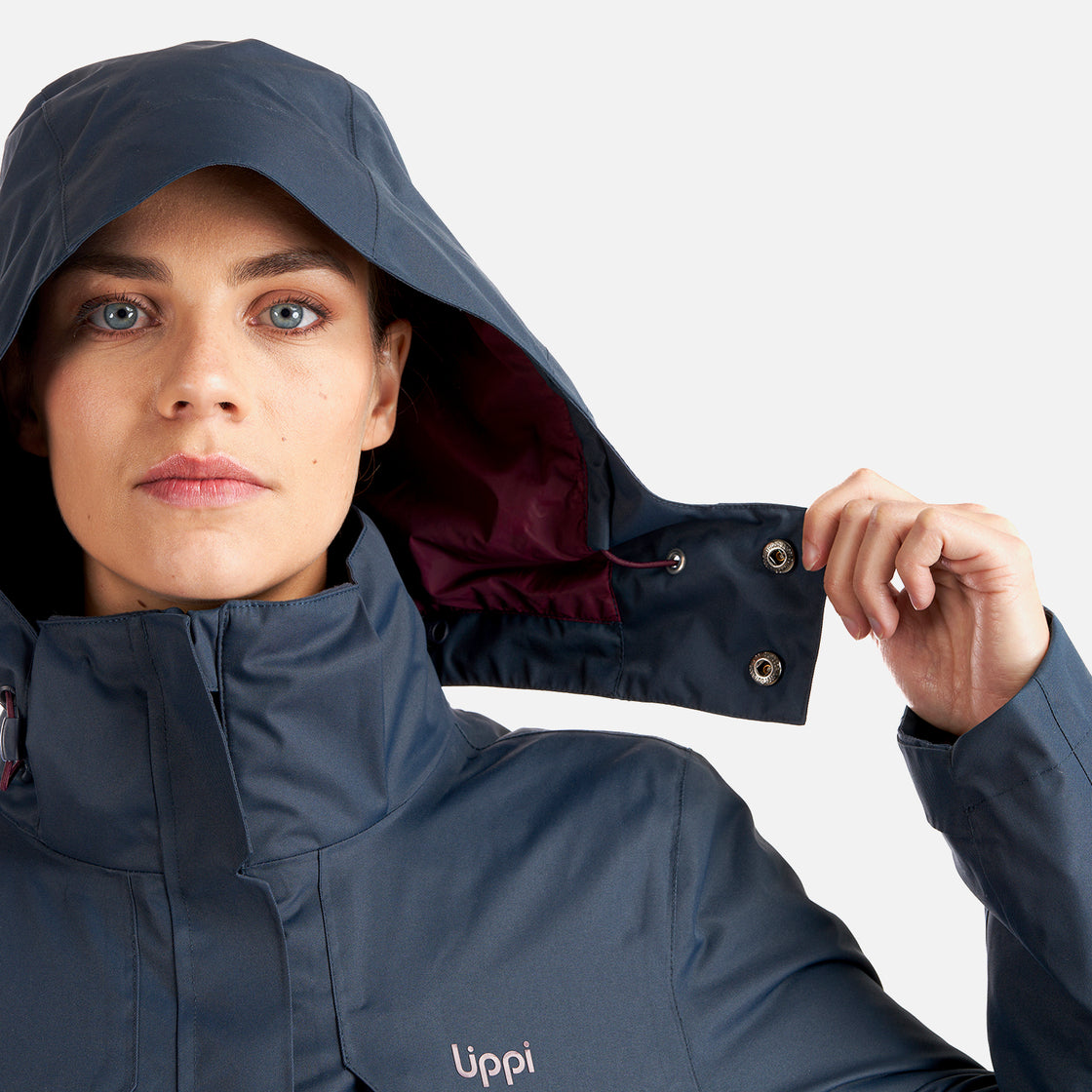 Chaqueta Mujer Tres Cruces Fusion-3 Hoody Jacket Azul Oscuro Lippi ...